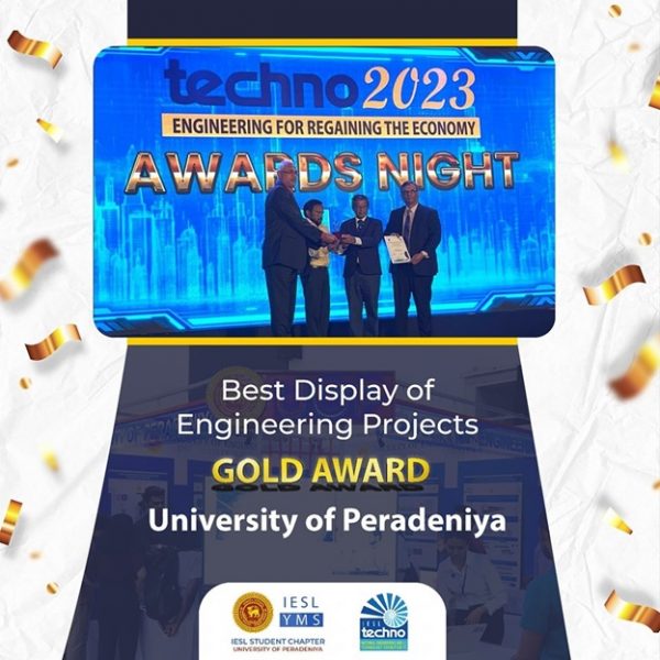 Gold Award: ‘University Stall with the Best Display of Engineering ...